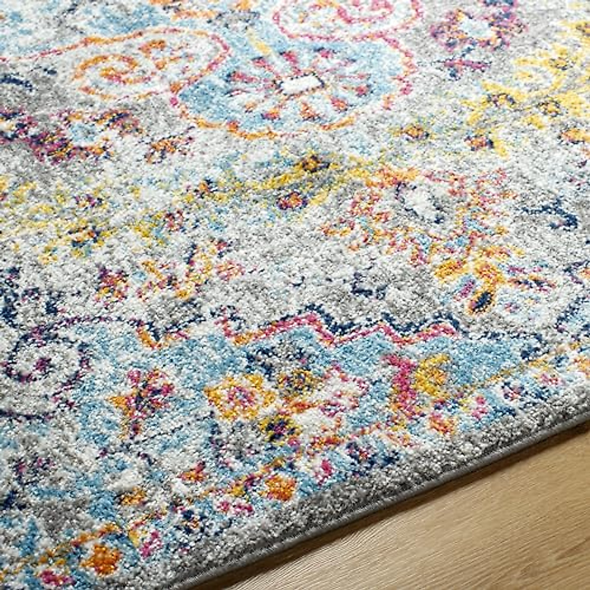 Livabliss Odelia Vintage Bohemian Area Rug,9' x 12'6",Aqua