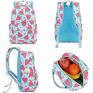 LOIDOU Backpack for Teen Girls Bookbags School Backpack with Lunch Box and Pencil Case 3 in 1 School Bags Set