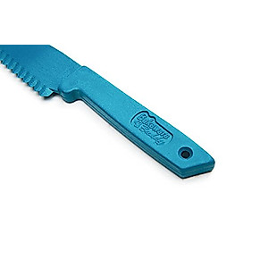 Fox Run Bakeware Buddy Knife, food grade safe plastic kitchen knife,1 x 8 x 0.5, Blue, 4-Inch Blade