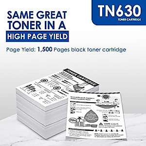 [High Yield] LVE Compatible 1PK TN-630 Black Toner Cartridge Replacement for Brother TN630 TN660 Toner Works with HL-L2340DW MFC-L2685DW MFC-L2740DW DCP-L2520DW HL-L2305W HL-L2320D Printer Toner