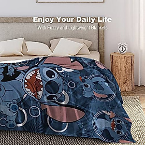 TNHPYEG DIY American Animated Throw Blanket, Flannel Plush Blankets and Throws for Better Sleep, Quality Air Conditioned Blanket 40"x50"