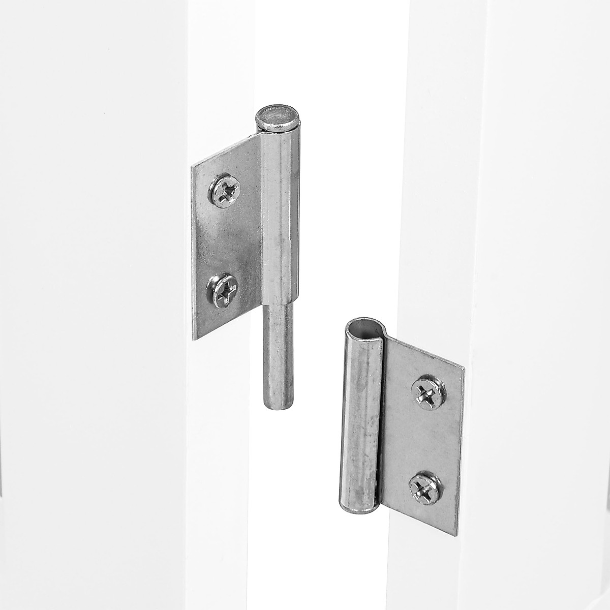 Spirich Extra Wide Dog Gates with Walk Through Door, Wooden Freestanding Pet Gate for Dog, Dog Gate for The House, Doorway, Stairs, 120" Wide Pet Puppy Safety Fence with 6 Panels (White)