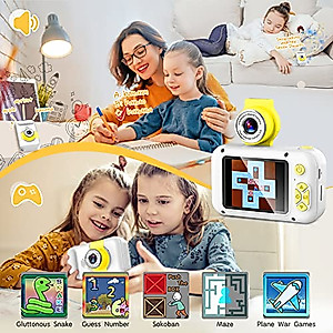 Kid Camera,ARNSSIEN Camera for Kid,2.4in IPS Screen Digital Camera,180°Flip Len Student Camera,Children Selfie Camera with Playback Game,Christmas/Birthday Gift for 4 5 6 7 8 9 10 11 Year Old Girl Boy