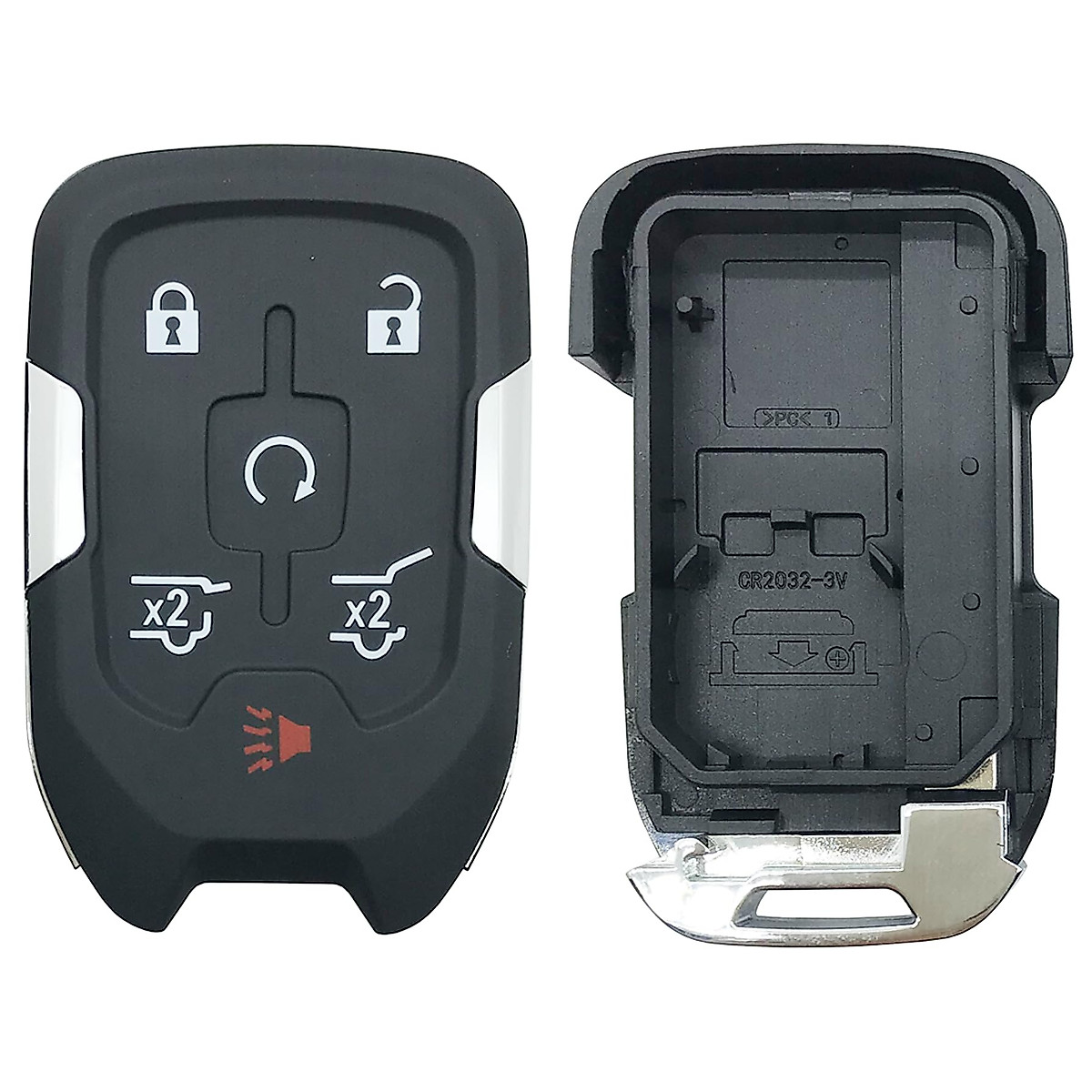 Horande Replacement Key Fob Cover Case fit for 2014 2015 2016 2017 Chevy Tahoe Suburban Silverado GMC Yukon Keyless Entry Key Fob Shell