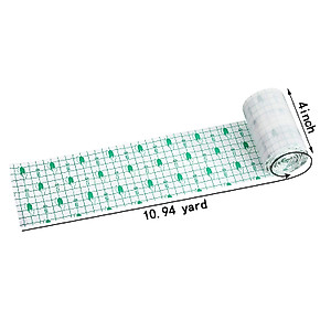 Waterproof Adhesive Bandage Transparent Stretch Adhesive Bandage Roll Clear Adhesive Bandages Dressing Roll (4 Inches x 10.94 Yards)