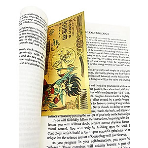 YJacuing Anime Saint Seiya Gold Coated Banknote, Limited Edition Collectible Bill Bookmark (5 PCS Collection)
