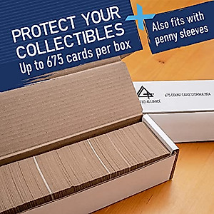 Invested Alliance Trading Card Storage Box | Baseball Card Storage Box Holds 675 Cards/Box. Sports Card Storage Boxes. Card Boxes For All Sports Cards, MTG, TCG. Cardboard Card Storage Box (10 Pack)