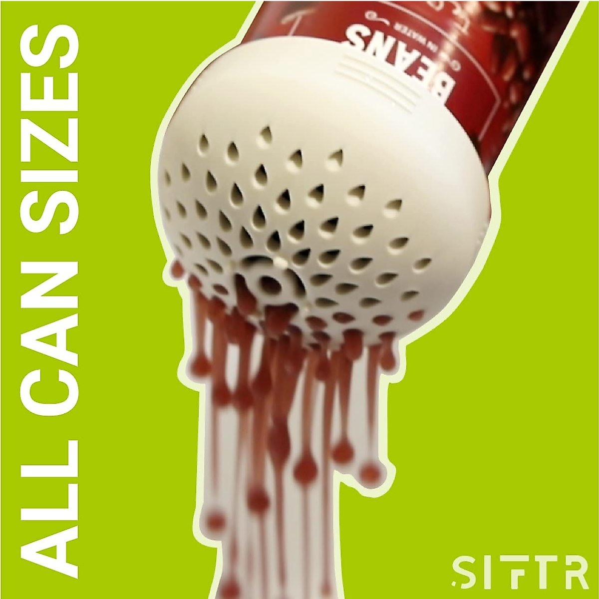 SIFTR (PINK) Nesting Can Strainer Mini Colander Set - Space Saving Small Colanders and Strainers - Multi Use Kitchen Gadget - Silicone Can Strainer