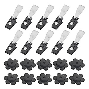 XINMEIWEN 40Pack Garden Flag Rubber Stoppers and Anti-Wind Clips Flag Stops Accessories Hardware for Garden Flag Poles Stand