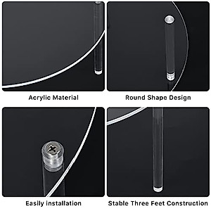 Supkiir Acrylic Cake Stand, 3Pcs Round Clear 3 Tier Cupcake Stand Cake Holder for Cupcake Dessert Cake Pizza