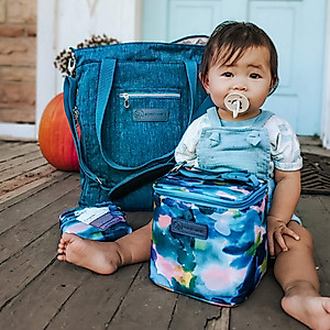 Sarah Wells Cold Gold Breastmilk Cooler with Ice Pack (Aquarelle)