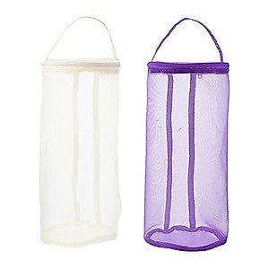 Travel Knitting Bag 2pcs Empty Yarn Storage Bags Portable Knitting Bag Mesh Yarn Case Organizer Crochet Thread Sewing Accessories Storage Tote Bag for Knitting Lovers Knitting Yarn Holder
