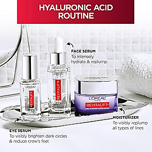 L'Oreal Paris Revitalift Hyaluronic Acid + Caffeine Hydrating Eye Serum, Fragrance Free .67 fl. oz + Moisturizer Sample