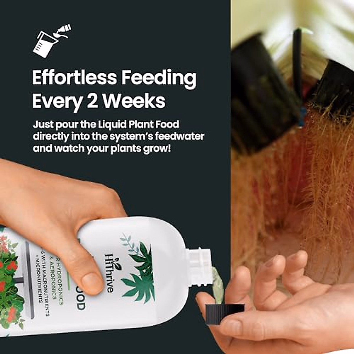 32oz Aeroponics & Hydroponics Liquid Plant Food - Up to 96 Feedings for AeroGarden, IDOO & Hydroponic Growing Systems, Ideal Liquid Fertilizer & Hydroponic Plant Food - Rich in Hydroponic Nutrients