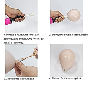 Double Stuffed Orange Cream Peach Apricot Balloons Garland Arch Kit-Small&Large Double Stuffed Balloons Beautiful Colours For Gender Reveal Party, Birthday Party, Baby Shower, Bridal Shower