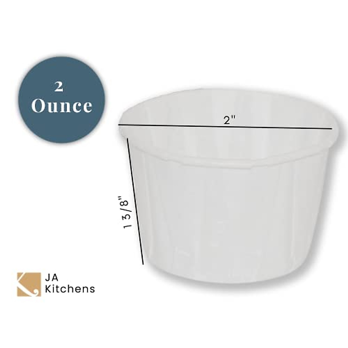 KITBIT 2 oz, Paper Souffle Portion Cups - Value Set of 500