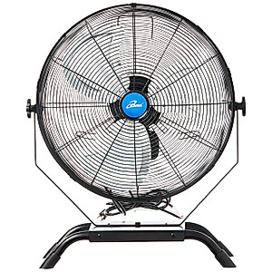iLiving Wall Mounted/Floor Stand Variable 20 Inches Speed Indoor/Outdoor Fan, Industrial grade for Patio, Greenhouse, Garage, Workshop, and Loading Dock, 4650 CFM, Black