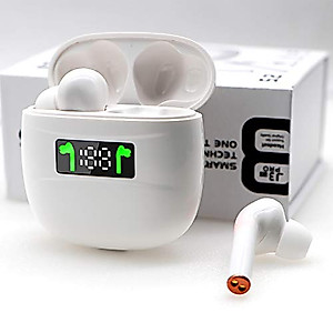 EARJIA True Wireless Bluetooth Earbuds - Smart Touch Controlled Wireless Earbuds Bluetooth No Noise Monaural/Binaural Mode Wireless Earbuds with 3 Pairs of Ear Buds (J3PRO, White)