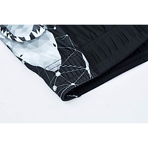 Men's Rash Guard Swim Shorts Compression Swimming Jammer Cool Dry Active Swimsuit Workout Shorts Sports Tights(Shark,L)