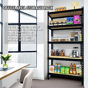 CFTEL Storage Shelves, 2000LBS Garage Shelving, 72"H x 35.5"W x 15.8"D Heavy Duty Metal Shelves, 5 Tier Shelving Units for Garage Shelves Adjustable Garage Shelves and Storage for Closet Pantry Shelf