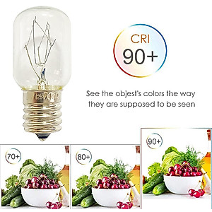 Generic Microwave Light Bulb Over Stove Appliance Replacement 40W Incandescent for Refrigerator, Range Hood E17 Intermediate Base 3W 360lm dimmable Warmwhite 3000K Pack of 2