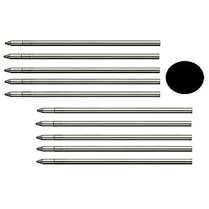 10 - Ballpoint Refills for Penagain & Zebra Telescopic Pens - Black Medium - D1