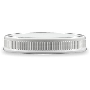 Carlisle FoodService Products Stor N' Pour Bottle Caps Lids with Stacking Ridge for Bar, Kitchen, And Restaurants, Plastic, 3.5 Inches, White, (Pack of 12)
