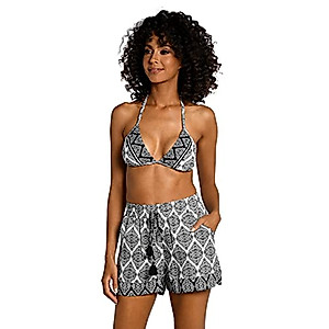 La Blanca Womens Beach Short Swimsuit Cover Up Swim Trunks, Black/White//Oasis Tile, Medium US