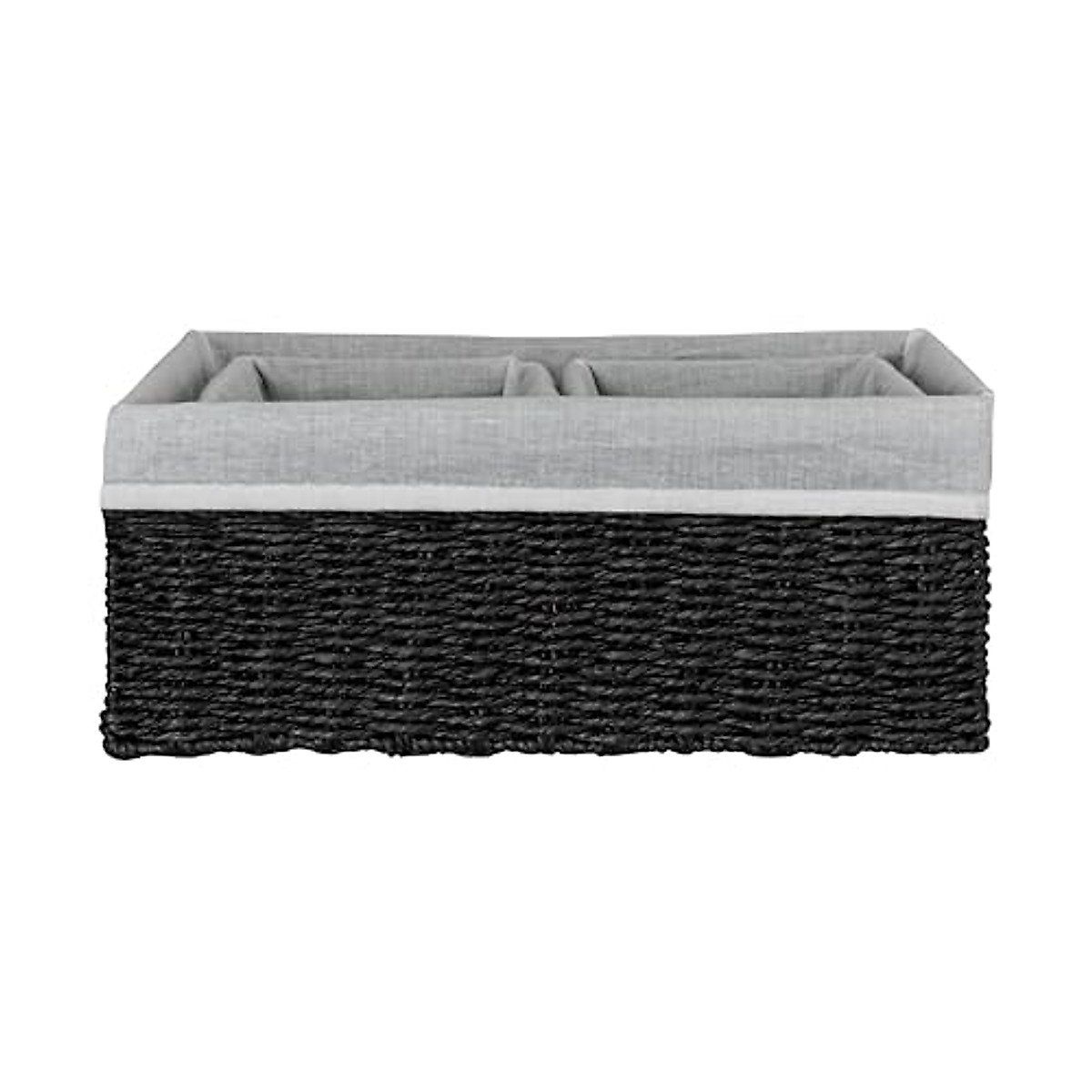 Household Essentials Wicker Basket Set, 3 Pieces, 1 Large and 2 Small Paper Rope Baskets for Storage and Organization