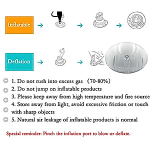 Kids Swing Hammock Pod Chair Replacement Inflatable Cushion , 27.5 in Swing Hammock Pod Chair Thickened PVC Inflatable Cushions (White)