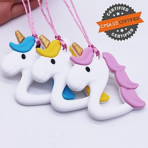 Xtra Tough Chew Necklace for Kids Girls - Chewing Necklace Teething Necklace Teether Necklace Chew Toys Teething Toys - Designed for Chewing, Autism Sensory Teether Toy