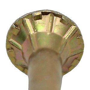 Jake Sales #8 x 1 Gold Star Wood Screw Torx/Star Drive Flat Head (1 Pound - 276 Approx. Screw Count) - Multipurpose Torx/Star Drive Wood Screws