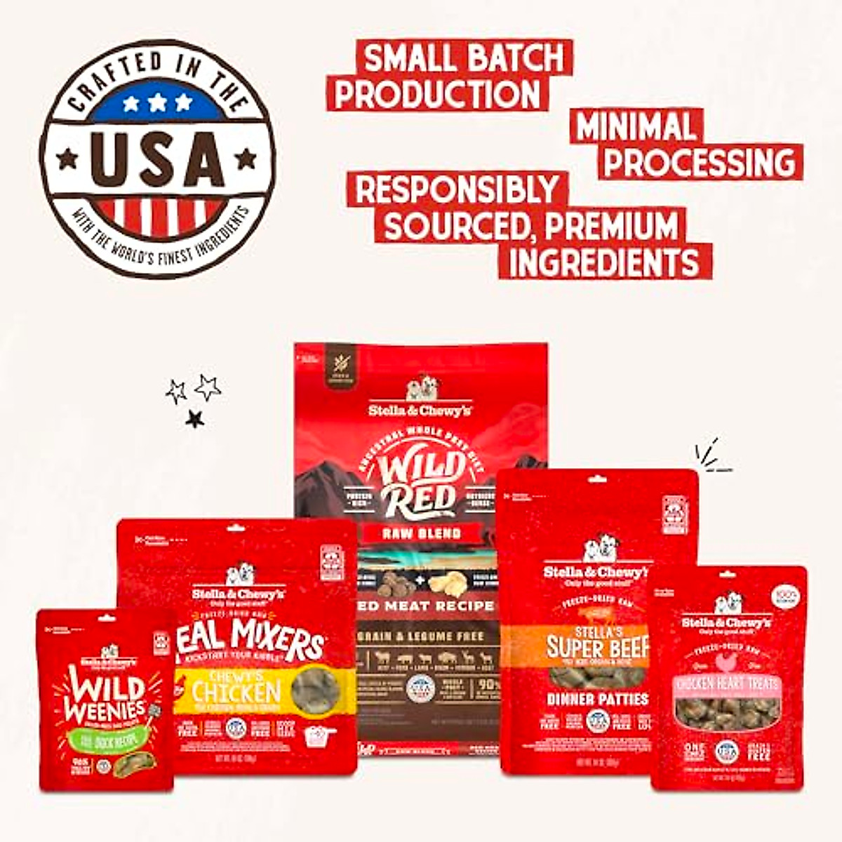 Stella & Chewy's Freeze Dried Raw Dinner Patties – Grain Free Dog Food, Protein Rich Chewy’s Chicken Recipe – 5.5 oz Bag