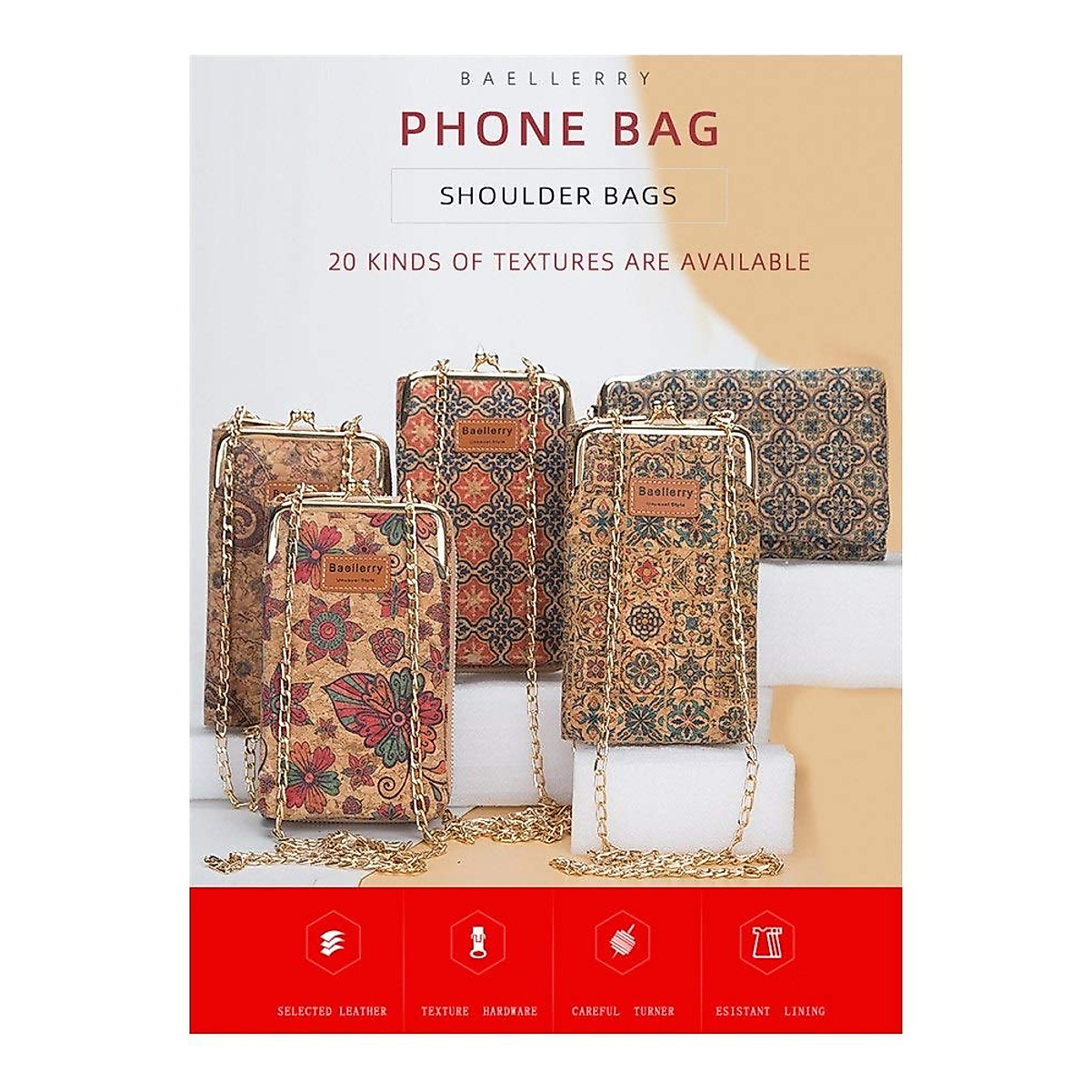 GXF-BAELLERRY Ladies Long Wallet Large Capacity Fashion Mobile Phone Bag Shoulder Messenger Bag (Color : 07)