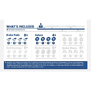 Callahan Brake Kit for Ford Explorer Flex Taurus Police Interceptor Sedan Utlity Lincoln MKS MKT Replacement Brake Rotors Ceramic Brakes Pads: 13.86" inch Front Rotor and 13.58" inch Rear Rotor