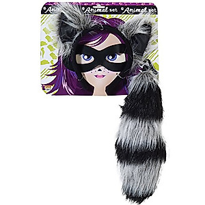 Forum Novelties Women's Playful Animals Raccoon Costume Accessory Set, Multi, One size