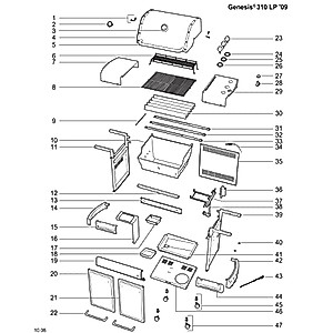 Weber 67847 Battery Electronic Igniter Kit with Ceramic Collector Box for Genesis (2008-2010)