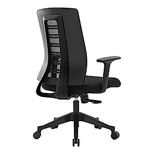 AOSKY Office Chair Ergonomic Desk Chair Task Chair with Mesh Backrest Height Adjustable Armrest Leaning Adjustable Computer Chair for Home Office (Black Back)