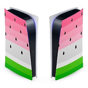 Head Case Designs Officially Licensed Haroulita Watermelon Art Mix Matte Vinyl Faceplate Sticker Gaming Skin Case Cover Compatible with Sony Playstation 5 PS5 Digital Edition Console