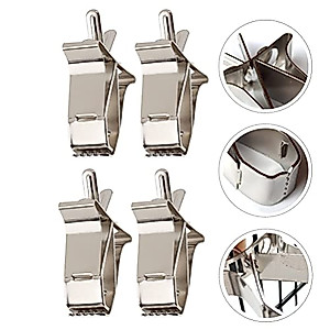 Ipetboom Bird Fruit Clips Bird Cage Food Holder Clips 4pcs Stainless Steel Parrot Fruit Vegetable Clips Bird Cage Feeder Clip for Budgie Parakeet Cockatoo Macaw Cockatiel Conure