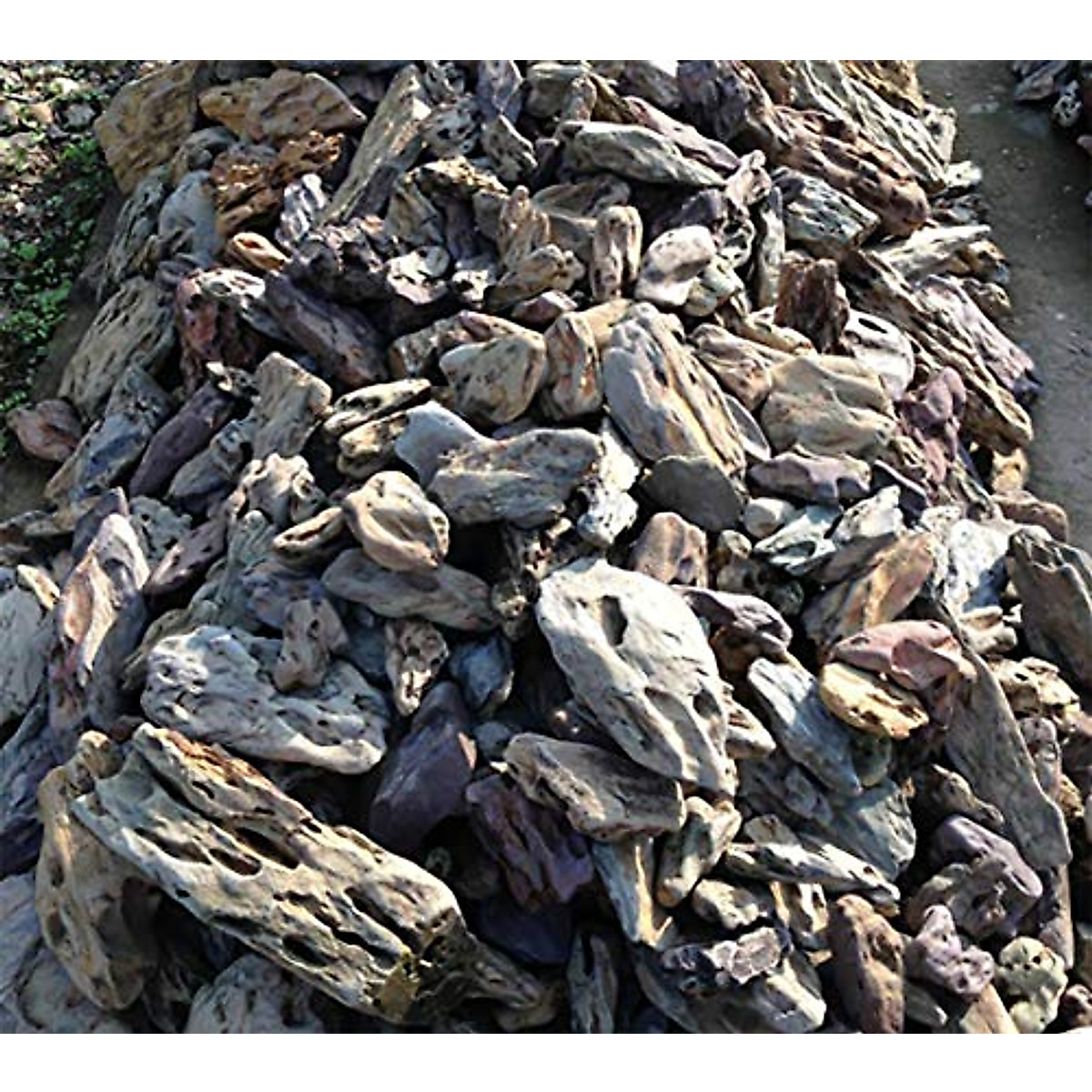 ZYYRT Natural Stone Aquarium Decoration 4.4 lb Dragon Stone Rock Mixed Sizes for Micro Landscape Fish Tank Decor