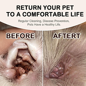 150 Count Dog Ear Cleaner Wipes, Dog Ear Wipes, Gently Remove Ear Wax, Debris - Soothes & Relieves Ear Itching, Natural Cleaning Puppy Ear Wipes, Otic Cleanser for Dogs and Cats.