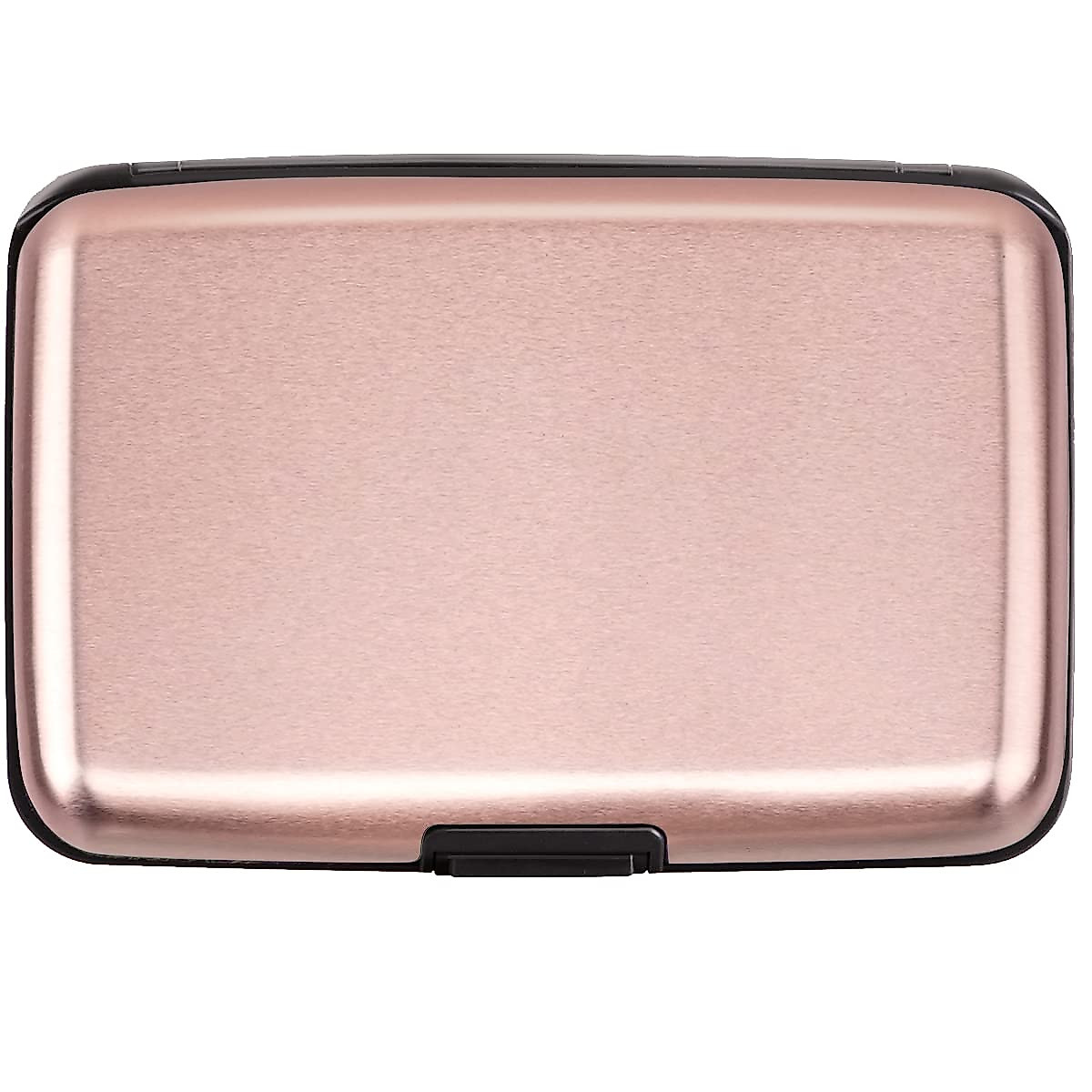 Coco Rossi Mini Credit Card Holder for Women,RFID Blocking Slim Hard Card Case ID Case Travel Wallet,Rose Gold