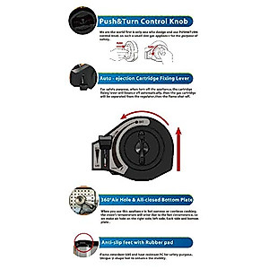 Maxsun Portable Gas Stove MS-7 (Silver) 11,500 BTU, Extreme High Power, Camp Stove, w/Carrying Case