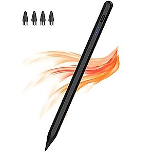 Active Stylus Pens for Touch Screens, DOGAIN Pencil for Android, Rechargeable Tablet Pen POM Tip Magnetic iPad Pencil for iPad/Pro/Air/Mini/iPhone/Samsung/Lenovo/iOS/Android and Other Touch Screen