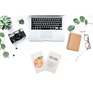 VNS Creations 40 Funny Thank You Cards with Envelopes & Stickers - Employee Appreciation Cards - Cute Thank You Cards - Funny Thank You Notes - Funny Blank Cards for Teachers, Employees, and Coworkers