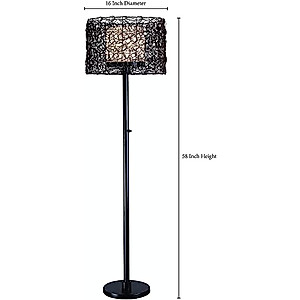 Kenroy Home 32220BRZ Tanglewood Standing Outdoor Floor Lamp, Bronze