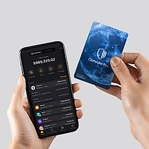 CoolWallet Pro Crypto Hardware Wallet - Bluetooth, Wireless, NFT and MetaMask Support - Credit Card Sized Portability Cold Storage Secure for Bitcoin, Ethereum, ERC20 Tokens, BEP20 Tokens and More