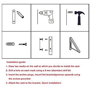 Anjuer Laundry Room Clothes Rack - Wall Mounted Retractable Folding Clothes Hanger Drying Rack for Laundry Room Closet Storage Organization, Aluminum, Easy Installation (Black)