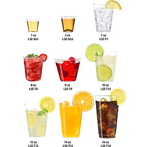 Embellish 50 Plastic Shot Glasses 2 oz, Crystal Clear Disposable Hard Mini Cups, Great for Whiskey, Jello Shots, Sample Tasting, Sauce, Dipping, Condiments, Perfect for Home, Bar, Parties,